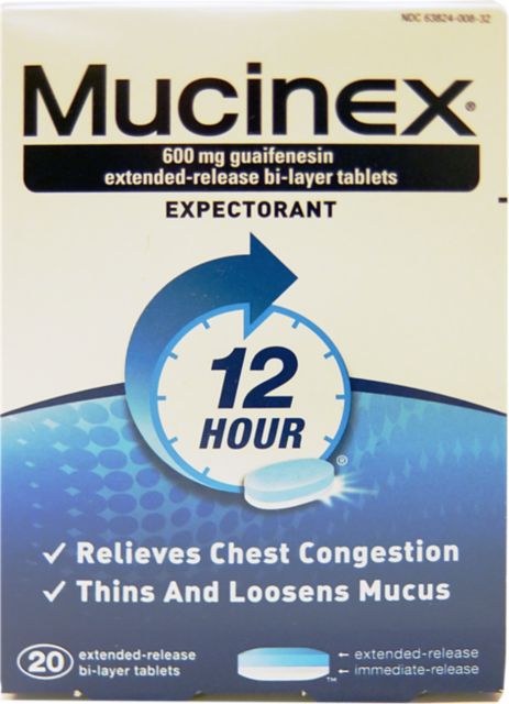 Mucinex Cough and Cold relief 20ct Tablets | Mucinex | Longwood University